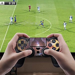 Girl in Lotus Position in Space Deep Meditation Sticker for P-S4 Controller Full Protective Skin Cover Design Wrap Decal Sticker Compatible with P-S4 Print