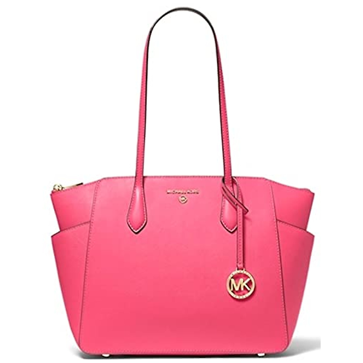 MICHAEL MICHAEL KORS Women's Marilyn Medium Saffiano Leather Tote Bag, Rubin Red