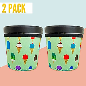 Fizdro Ice Cream Pint Holder - Ice Cream (2 Pack)