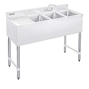 Legs for Bar Sink & Utility Sink - DuraSteel 25 inch Replacement Galvanized Boosted Legs - Raise Basin Height to 36" or 38" for Standard Bar Sink, Prep & Utility Sink