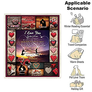 Onecmore Gifts for Wife Valentines Day Throw Blanket Gifts for Girlfriend,Anniversary Romantic Gifts for Her, Christmas Birthday Wife Gifts Girlfriend Gifts,to My Wife Gifts from Husband-Boyfriend