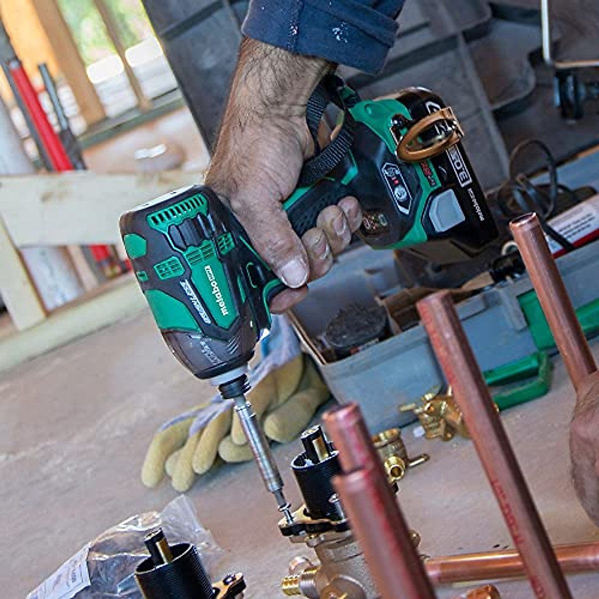 Metabo HPT 18V Cordless Impact Driver, 1/4-in Hex Chuck, Triple Hammer Technology, Powerful 1, 832 In/Lbs Torque, Variable Speed Trigger, IP56 Compliant, LED Light, Tool Only (WH18DBDL2Q4)