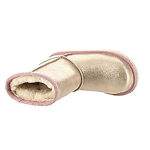 UGG K Classic II Metallic Glitter Fashion Boot, ROSE GOLD, 4 US Unisex Big Kid