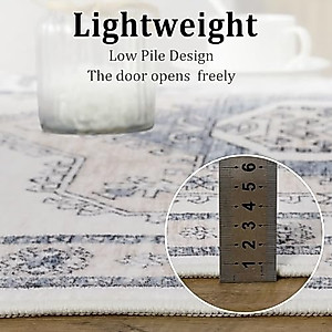 GlowSol Boho Area Rug 9x12 Washable Large Rug Moroccan Living Room Rug Non-Slip Non-Shedding Print Floor Carpet Soft Geometric Carpet Foldable Rug Bedroom Office Farmhouse