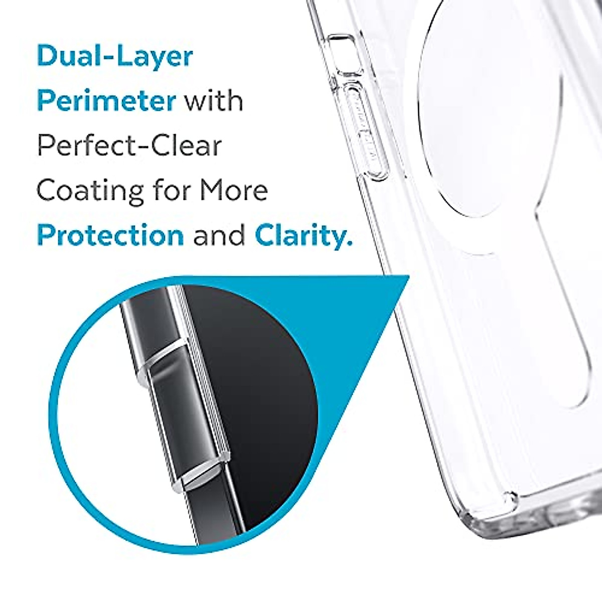 Speck iPhone 13 Pro Max Case - Drop Protection Fits iPhone 12 Pro Max & iPhone 13 Pro Max Phones - Clear Case, Built for MagSafe - Anti-Yellowing & Anti-Fade with Dual Layer Slim Design - GemShell