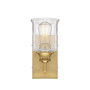 Savoy House 9-1972-1-322 Hampton Warm Brass 1 Light Bath (5" W x 10" H)