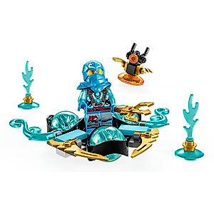 LEGO NINJAGO Nya’s Dragon Power Spinjitzu Drift 71778 Creative Blue Ninja Toy, Gift Idea for 6 Year Old Boys and Girls, Interactive Spinning Toys, includes Nya Minifigure