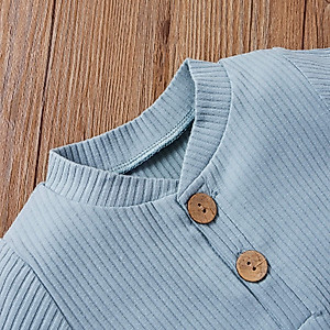 CIYCUIT Baby Boy Clothes 0 3 6 9 12 18 Months Romper Shorts Summer Outfits Blue 0-3 Months