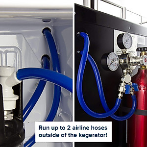 Kegco Keg Dispenser, Black, 2 Tap