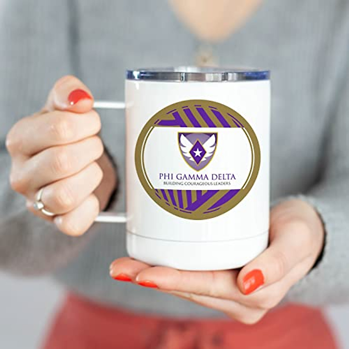 greeklife.store Phi Gamma Delta Stainless Steel Travel Mug 13 OZ (Phi Gamma Delta 8)
