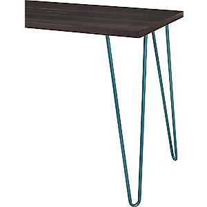 Ameriwood Home Owen Retro Desk, Espresso/Teal