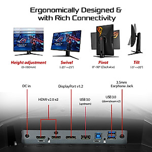 ASUS ROG Strix XG27AQ 27 inches HDR Gaming Monitor, 1440P WQHD (2560 x 1440) (Renewed)