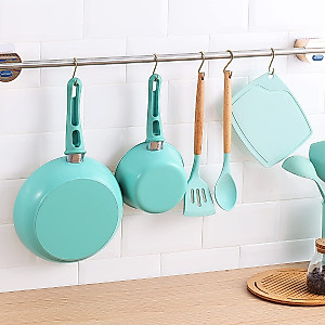 Evanda Gold S Hooks for Hanging Pack of 30, Heavy Duty Stainless Steel Titainium Plating Metal Mutil Purpose Hanger for Kitchen Pans, Pots, Utensils Tooks, Cups, Mugs, Clothes, Bags, Towels, Plants