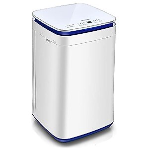 COSTWAY Full Automatic Washing Machine, 7.7Lbs Capacity, 8 Programs, 2-in-1 Portable Washer and Spinner with 24 Hours Delay, 3 Heating Function, Laundry Washer with Drain Pump for Apartment, RV