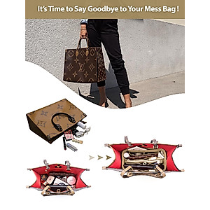 OMYSTYLE Purse Organizer Insert for Handbags, Felt Bag Organizer for Tote & Purse, Tote Bag Organizer Insert with 5 Sizes, Compatible with Neverful Speedy and More