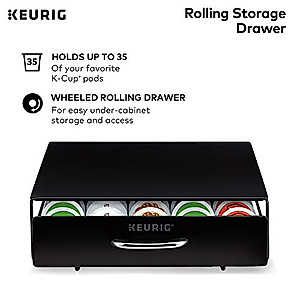 Keurig K-Mini Coffee Maker, Single Serve K-Cup Pod Coffee Brewer, 6 to 12 oz. Brew Sizes, Black & K-Mini Coffee Maker, Single Serve K-Cup Pod Coffee Brewer, 6 to 12 oz. Brew Sizes, Black