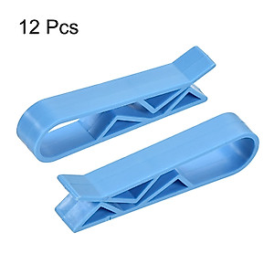 MECCANIXITY Garbage Bin Clip Kitchen Trash Can Waste Basket Garbage Bin Clamp Non-Slip Clip Clamp Blue, Pack of 12