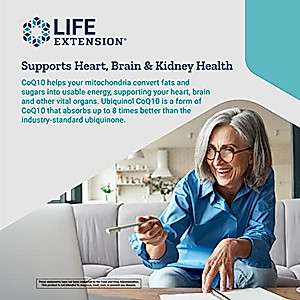 Life Extension Super Ubiquinol CoQ10 with PQQ & Shilajit - Gluten Free, Non-GMO – 30 Softgels