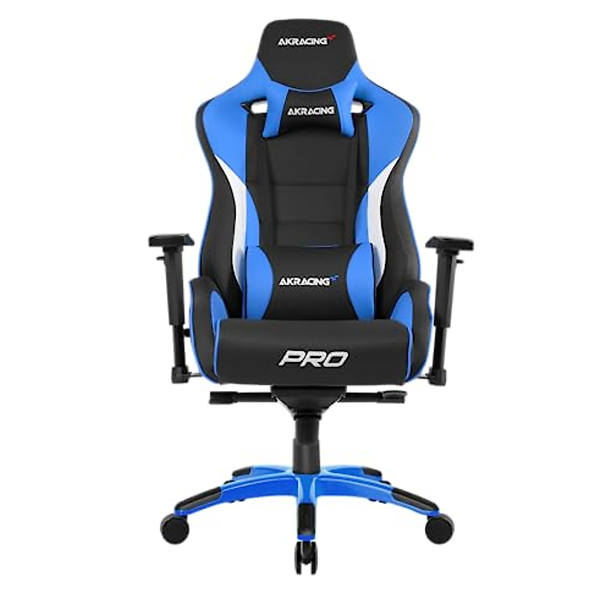 AKRacing Masters Series Pro Luxury XL Gaming Chair with High Backrest, Recliner, Swivel, Tilt, 4D Armrests, Rocker & Seat Height Adjustment Mechanisms, 5/10 Warranty,Blue - AK-PRO-BL