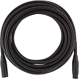 Fender Professional Series Microphone Cable, XLR, Black, 25ft