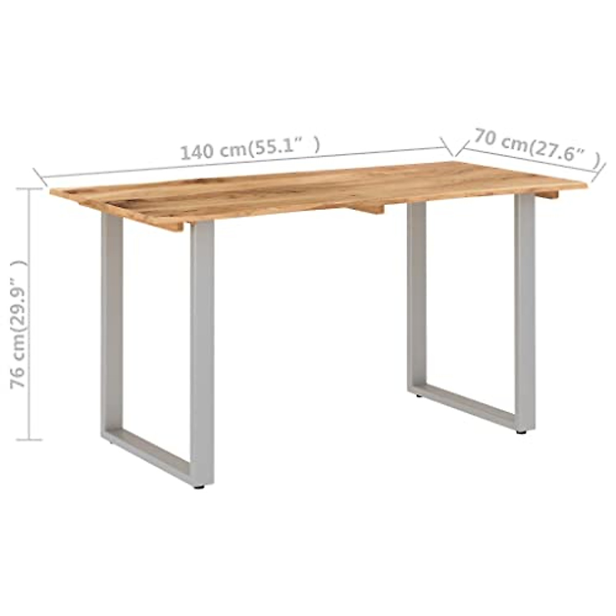 Multifunctional Dining Room Table,Modern Wood Dining Table,Dining Table,Suitable for Living Room,Lounge,Office,Meeting Room 55.1"x27.6"x29.9" Solid Acacia Wood