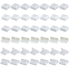 42 PCS 6 Types USB Anti Dust Cover Plugs, Anti Dust Cover Protector Plugs Cap for USB A, Type C, Micro USB Female and Male Ports, USB Type-C Dust Stopper, Silicone Soft Micro USB Cap Port Protector