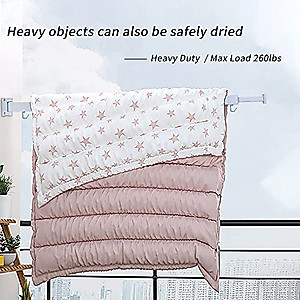 PLKO Retractable Clothes Drying Rack,Wall Mounted Clothes Hangers，Space Saver Laundry Drying Rack for Balcony,Laundry,Bathroom,Patio and Bedroom (2-Pole White)