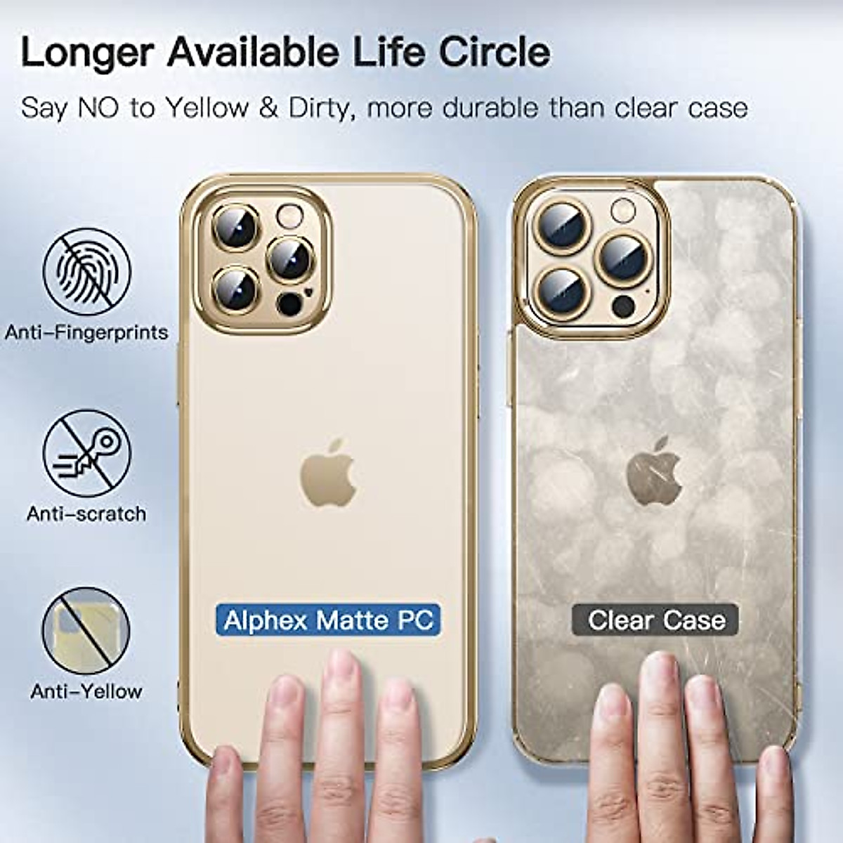 Alphex Beyond Clear Magnetic for iPhone 15 Pro Case, Compatible with MagSafe, Official Color Match for iPhone, 12FT Military Grade Shockproof Phone Cover 6.7 inch 2023 New, Aurum Titanium