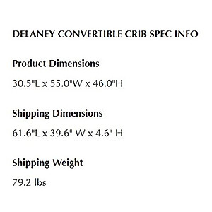 Child Craft Delaney 4-in-1 Convertible Crib, Matte White