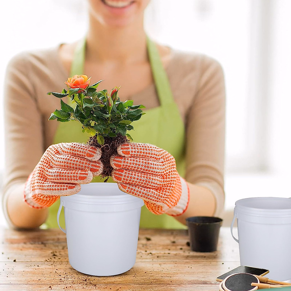 AKOLAFE 4 Pack Paint Buckets for Painting 3 Quart Paint Cans with Lids & Handles Empty Paint Cans 3/4 Gallon Plastic Paint Can Paint Pail Paint Storage Containers for Leftover Paint Pigment Varnish