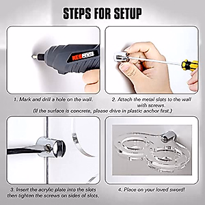 WANLIAN Lightsaber Stand Wall Mounted Vertical Lightsaber Display Stand Acrylic Lightsaber Stand Suitable for lightsabers (Transparent 2 holes)