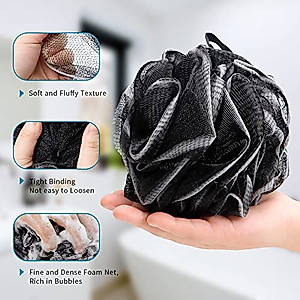 FARMOGA Bath Sponge Shower Loofah Soft Mesh Body Wash Scrubber Exfoliator Puff Shower Sponge Essential Skin Care for Women & Men Bathing Tool
