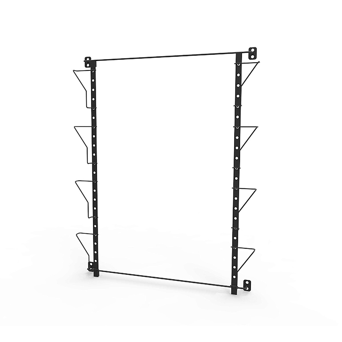 FixtureDisplays® Up to 19.75" Wide 4-Pocket Adjustable Display Rack, Wall Mounted Greeting Post Card Christmas Holiday Card Holders 11608-BLACK-SINGLE-NPF