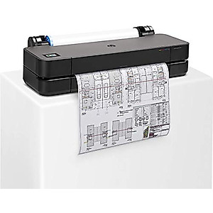 HP DesignJet T250 Large Format Compact Wireless Plotter Printer - 24", with Modern Office Design (5HB06A) (Renewed)