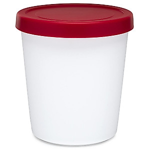 ChefWave Reusable Ice Cream Containers - Set of 2 Leak Proof Silicone Tubs with Lids for Freezer Storage - Perfect for Storing Homemade Ice Cream, Sorbet or Gelato