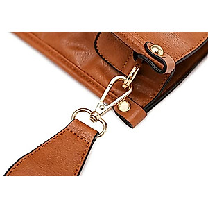 Women Crossbody Shoulder Bags Vegan Leather Hobo Bag Purse Bucket Bag with Leopard Guitar Strap