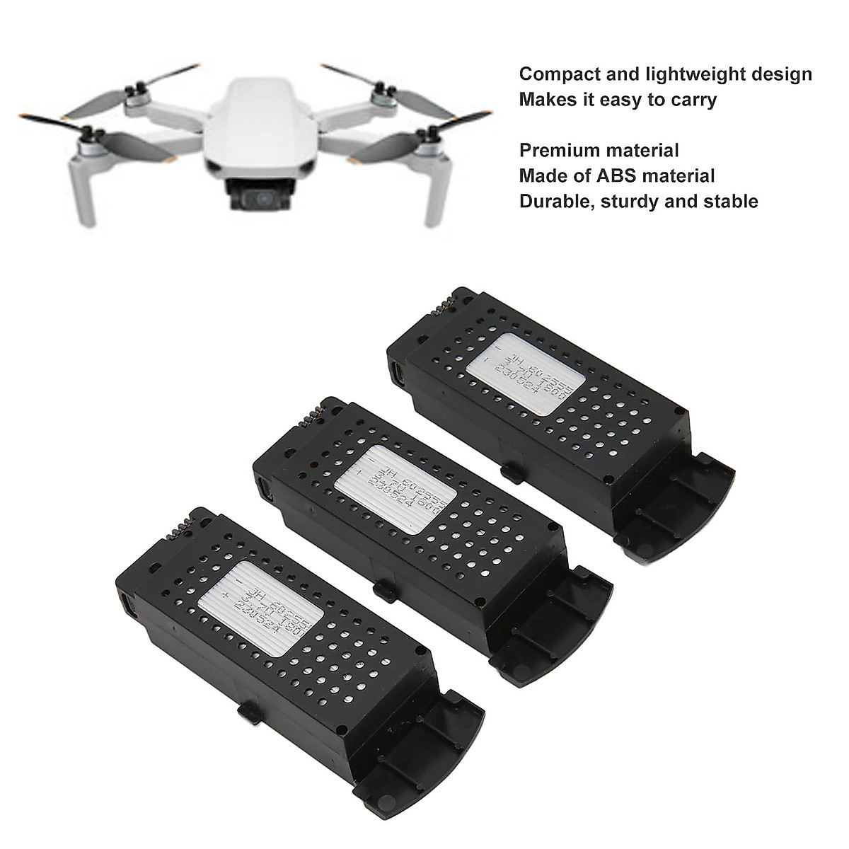 PUSOKEI 3PCS RC Drone Battery, 3.7V 1800mAh High Capacity UAV Battery, Remote Control UAV Battery with Charging Cable, Replacement Battery for SG S6 G6 Q6 RC Drone