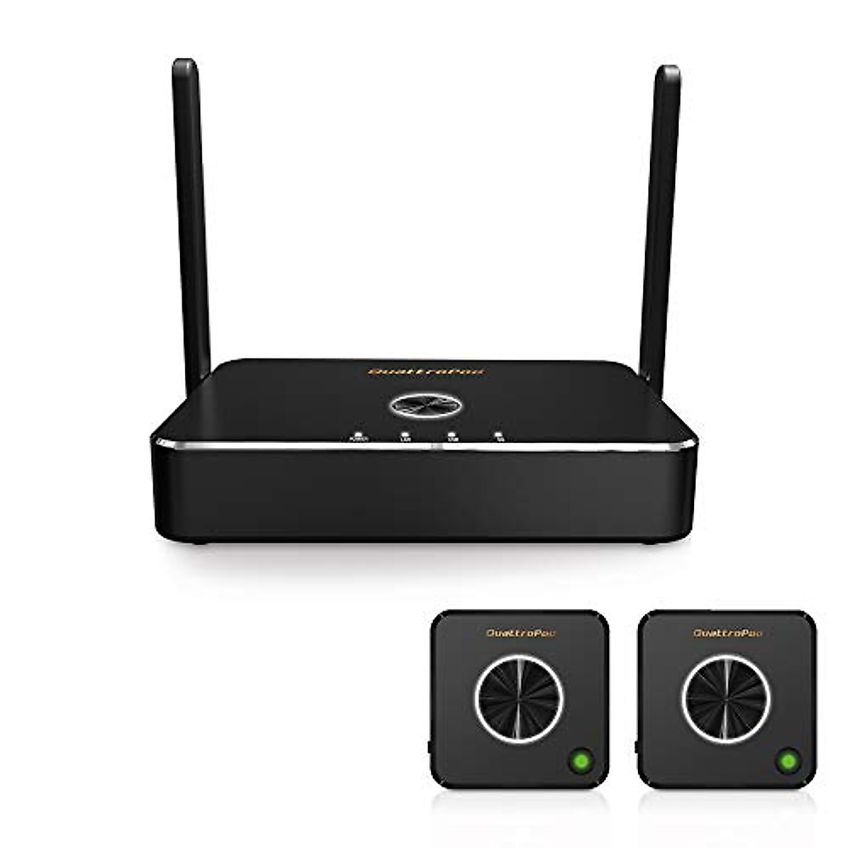 QuattroPod | 5G WiFi Wireless Presentation Facility HDMI Transmitter & Receiver for Streaming 4K from Laptop, PC, Smartphone to HDTV/Projector (2T1R) [2022 OTA Update]