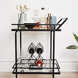 will's Tabletop Wine Rack - Imperial Trellis (8 Bottle, Silver) – Freestanding countertop Wine Rack and Wine Bottle Storage, Perfect Wine Gifts and Accessories for Wine Lovers, no Assembly Required