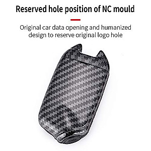 WFMJ Red Carbon Fiber + Silicone Button Remote 4 Buttons Key Fob Cover Case Shell Fob for Kia Stinger K900