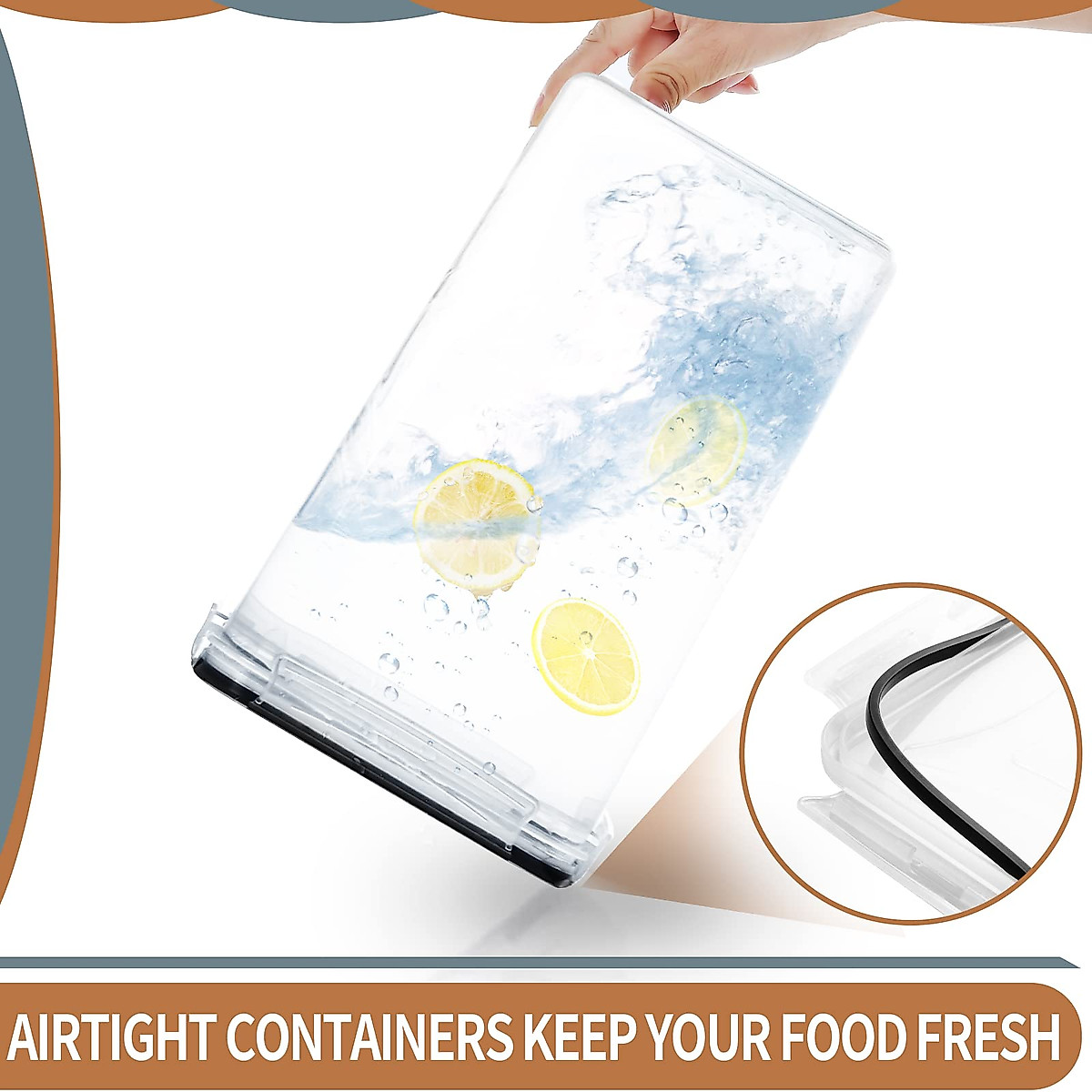 PRAKI Extra Large Tall Airtight Food Storage Containers 6.5L / 220oz, BPA Free, 4pcs Pantry Kitchen Organization Set for Flour, Sugar, Baking Supplies, Plastic Flour Container with 20 Labels & Maker