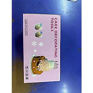 Soleebee 114 Pcs Cake Decorating Tools Fondant Cake Baking Decorating Sugar Craft Icing Tools Plunger Cutters Snowflake Rose Flower Moulds Set Letter Cookie Cutters Rolling Pin Equipment Accessories