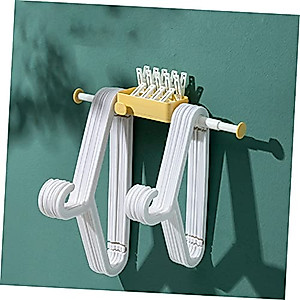 Veemoon Hanger Storage Rack Foldable Garment Rack Multipurpose Hanger Clothes Organizer Rack Hanger Holder Rack Retail Display Rack Hanger Stacker Clothes Hanger Storage Rack Pp Shelf 1pc