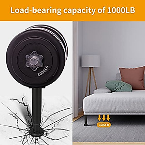 2pcs(7.1"-12.2")Adjustable Height Furniture Support Legs,Heavy Duty Furniture Replacement Legs Feet Foot,bed frame slat center support leg, Great for Sofa/Dresser/Coffee/Table/Couch/Cabinet