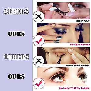 5 Pairs Self Adhesive Eyelashes, False Eyelashes No Glue No Eyeliner, False Lashes with Tweezers Natural Looking (natural lashes)