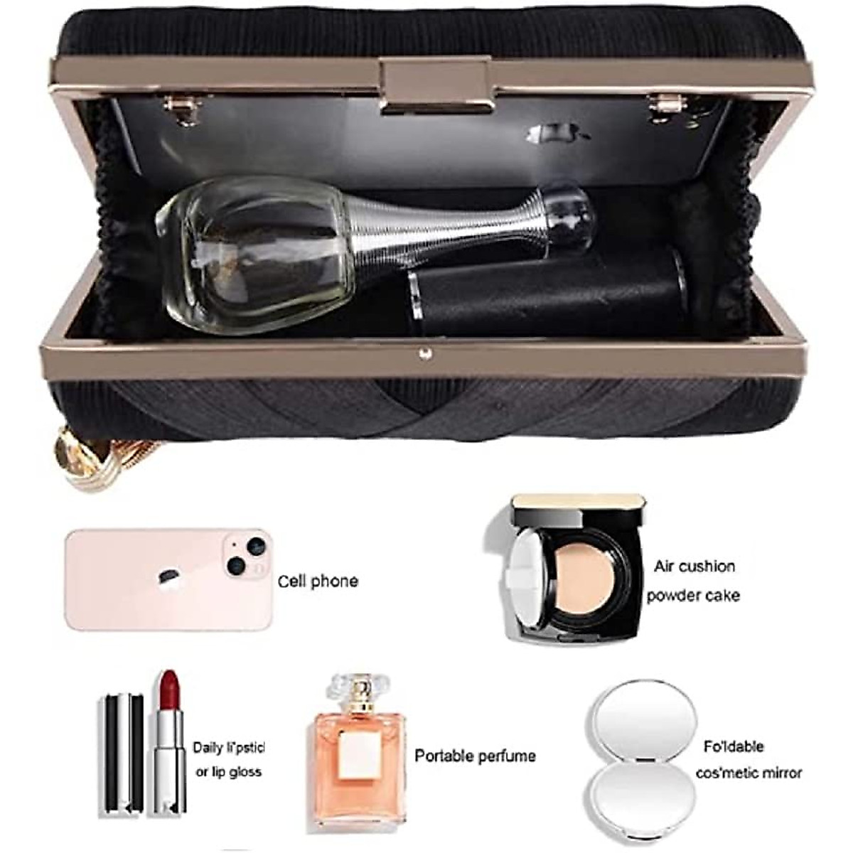 Women's Elegant Tassel Pendant Silk Evening Bag Clutch Purse for Bride Wedding Prom Night Out Party (Green)