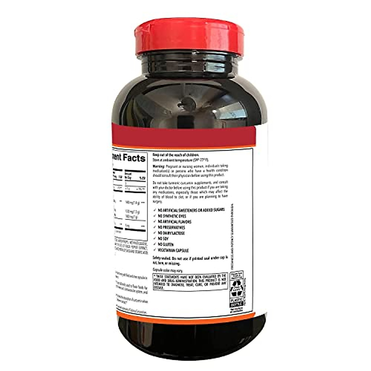 Member's Mark Extra Strength Turmeric Extract 1400mg, 180 Vegetarian Capsules