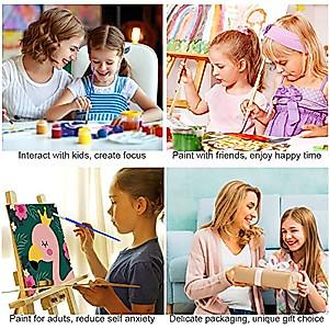 CEUHROG 6 Pack DIY Paint by Numbers for Kids - Paint by Number for Children Beginner Easy Acrylic Watercolor Number Painting Canvas Arts for Kids, Oil Paintin
