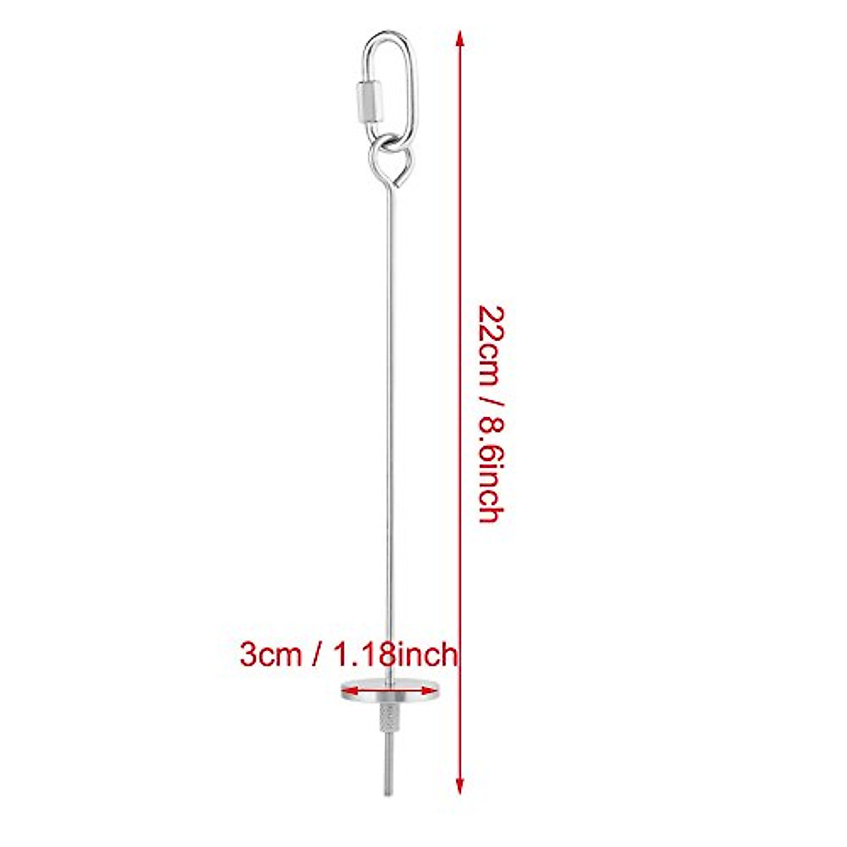 TOPINCN Bird Fruit Holder Stainless Steel Parrot Fruit Vegetable Food Stick Holder Small Animal Bird Toy Vegetable Skewer Treating Tool for Parrots/Chinchillas/Small Pets(L)