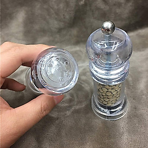 heaven2017 Manual Salt Spice Pepper Grinder Seasoning Mills Set of 2 White